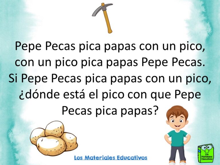 Ejemplos de trabalenguas - Los Materiales Educativos