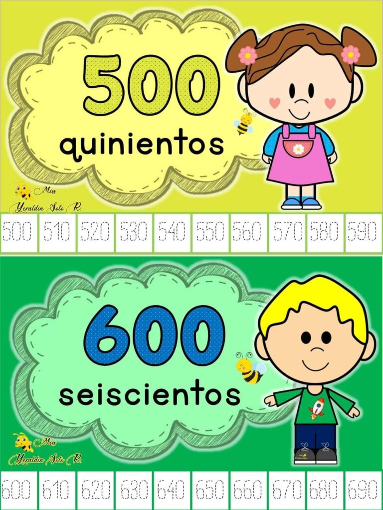 Carteles de los números de 100 en 100 hasta 1000 - Los Materiales ...
