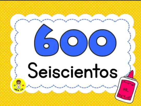 Carteles de los números de 100 en 100 hasta 1000 - Los Materiales ...