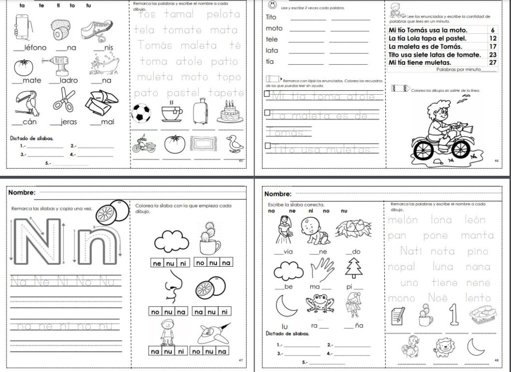 Cuadernillo de lectoescritura - Los Materiales Educativos