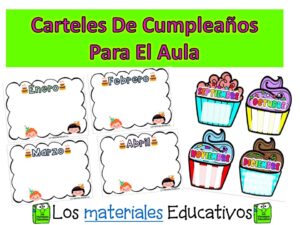 🎂Carteles para cumpleaños en el aula - Los Materiales Educativos