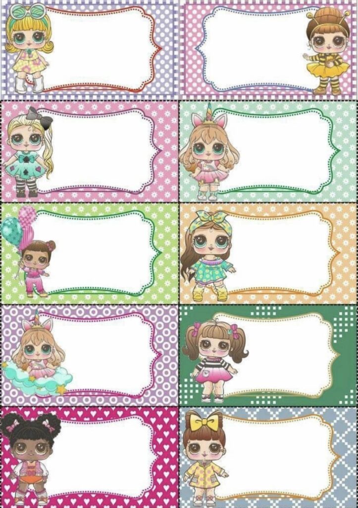 Etiquetas escolares para imprimir en PDF - Los Materiales Educativos