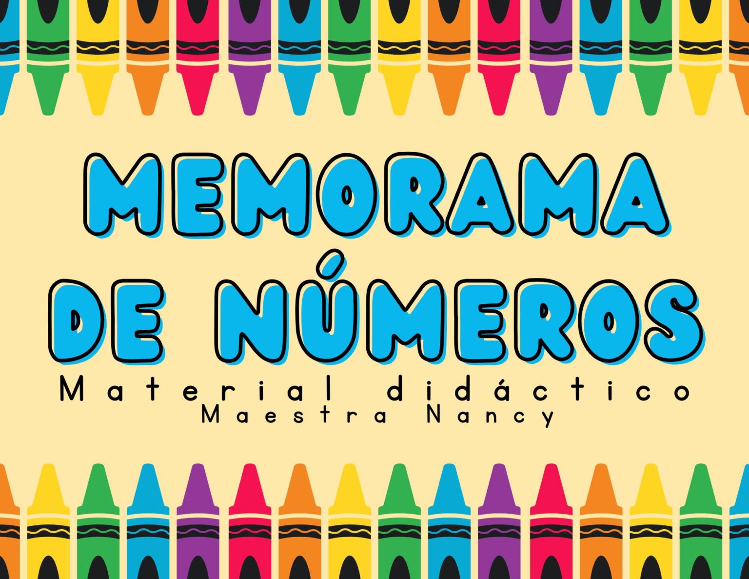 Memorama de números en PDF - Los Materiales Educativos