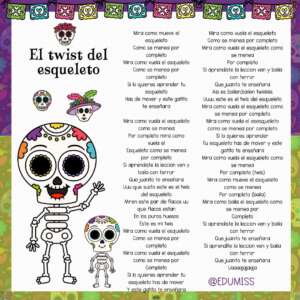 Letra de Canciones día de muertos - Los Materiales Educativos