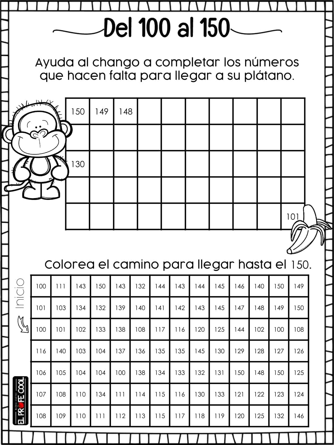 Actividades con los números de 100 en 100 hasta el 500 - Los Materiales ...