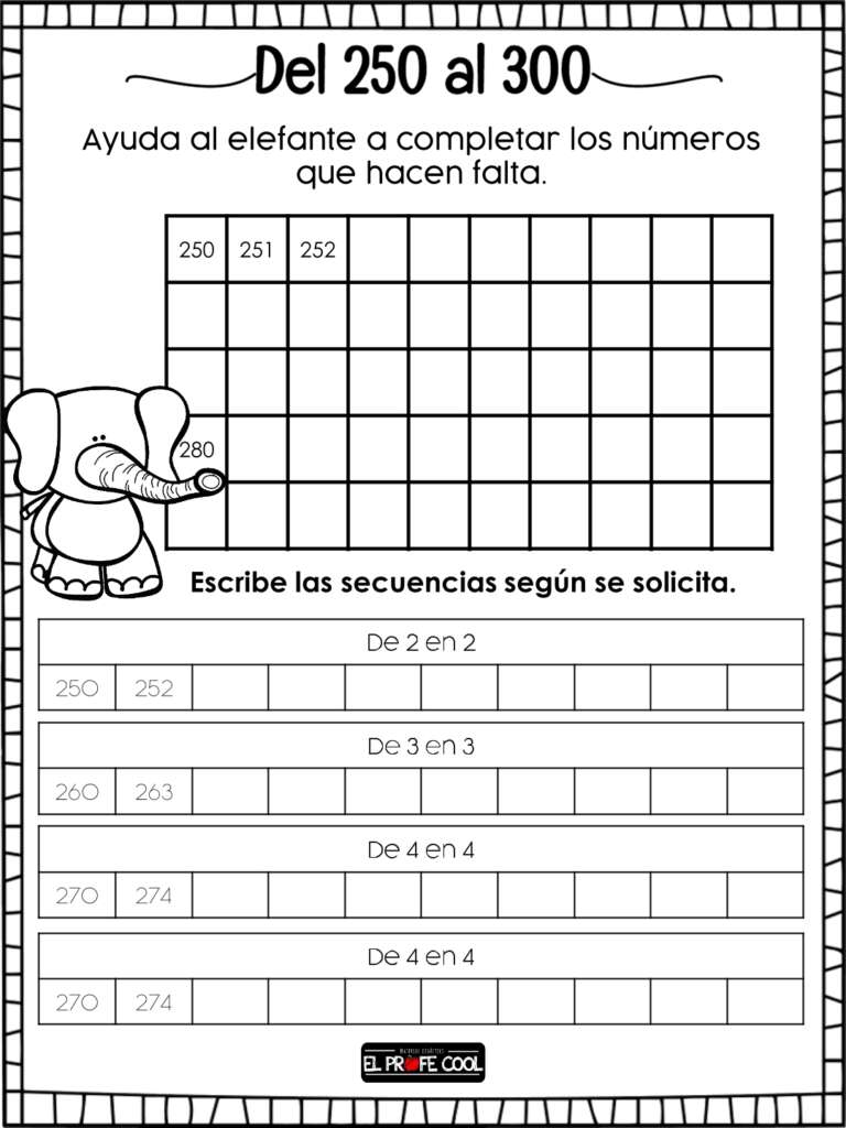 Actividades con los números de 100 en 100 hasta el 500 - Los Materiales ...